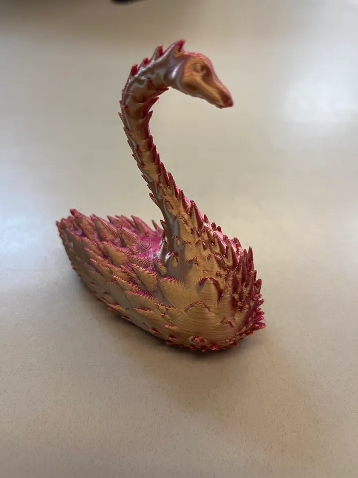 "Swagon" swan + dragon sculpture toy by The Red Shadow | Download free ...
