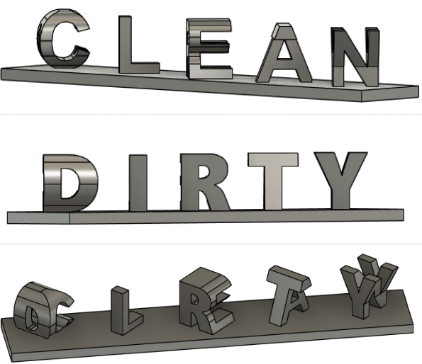 Dishwasher Clean Dirty Illusion Sign by Brian Roehl | Download free STL ...