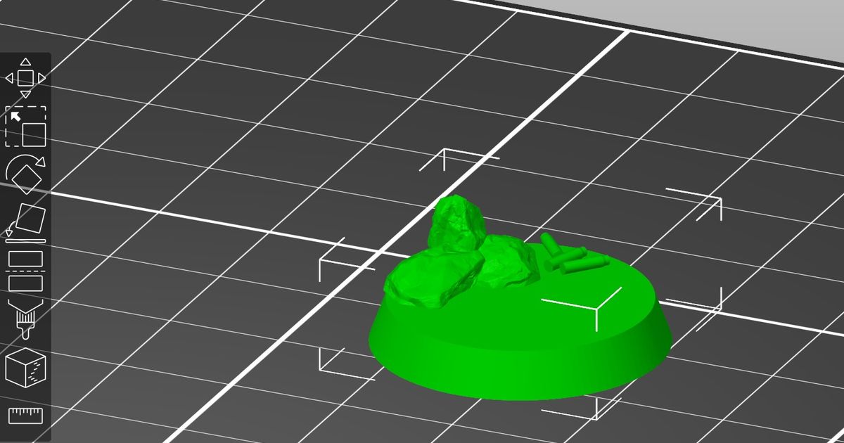 25mm round base with rock by Pazzuomo | Download free STL model ...