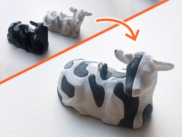 Single Extruder - Dual Color - Dutch Cow by Rossero | Download free STL ...