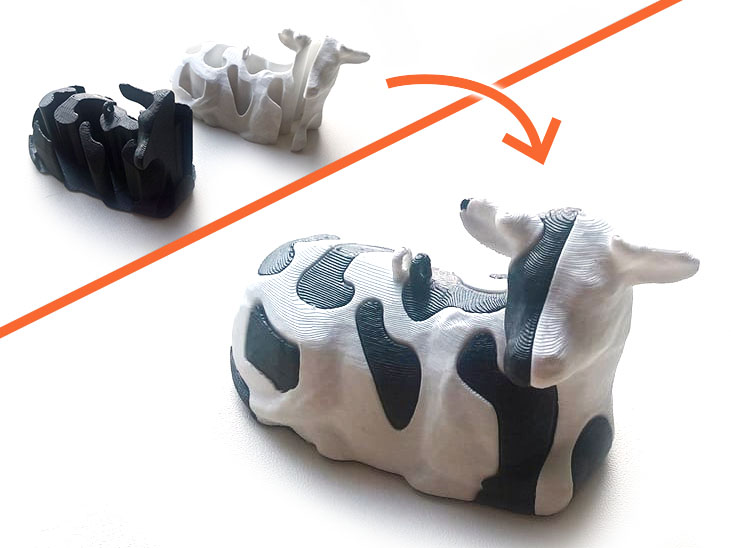 Single Extruder - Dual Color - Dutch Cow by Rossero | Download free STL ...