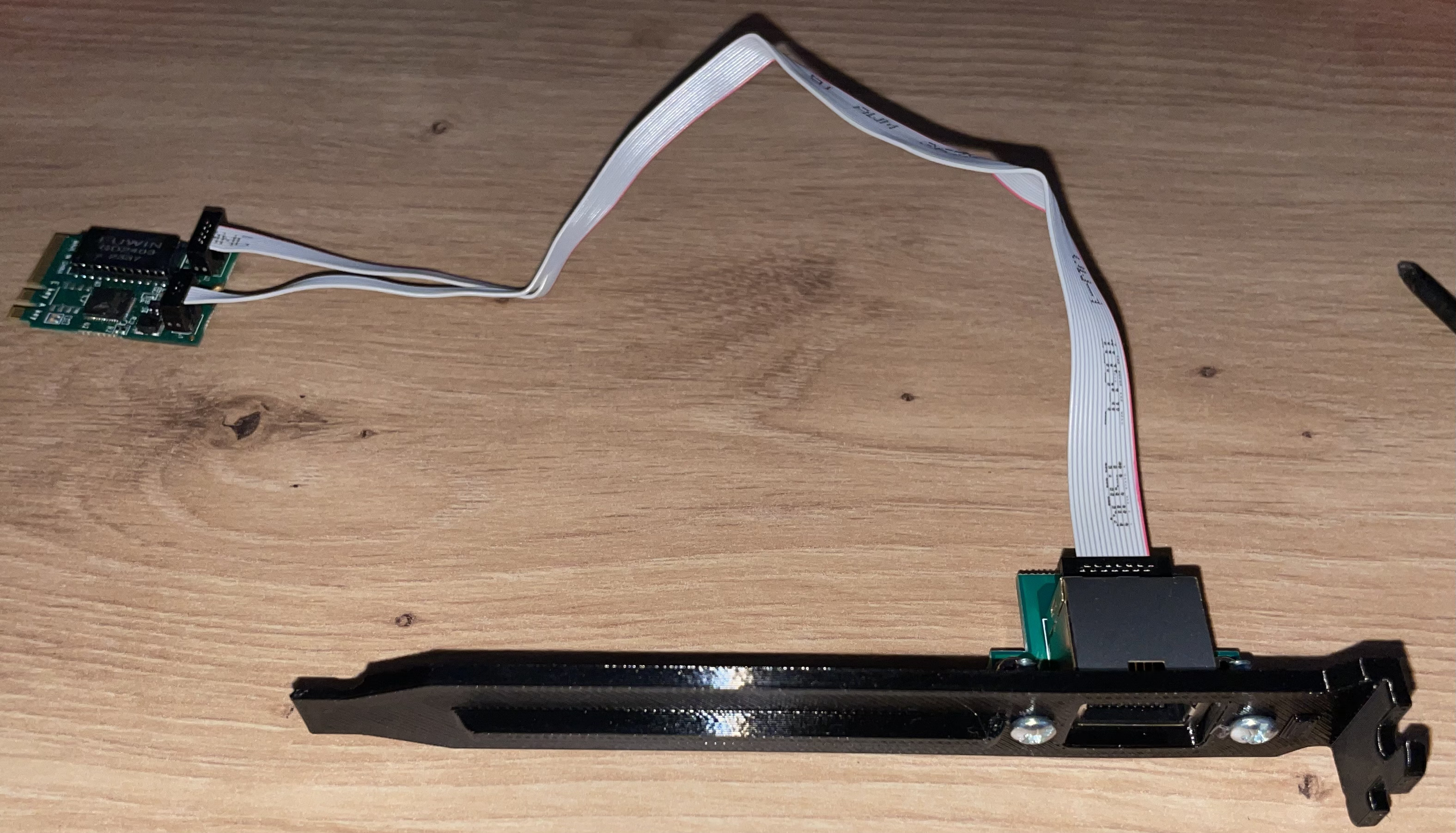 PCI bracket for 2.5Gbit ethernet M.2 A+E card by Arek | Download free STL model | Printables.com