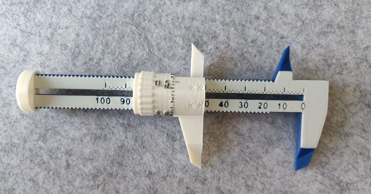 Left-Handed Calipers - 0.05mm resolution by rb | Download free STL ...