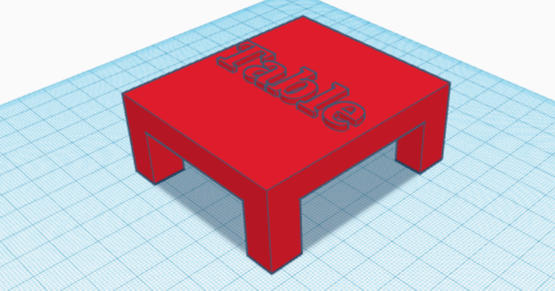 A Table That Says "Table" by Print Man | Download free STL model ...