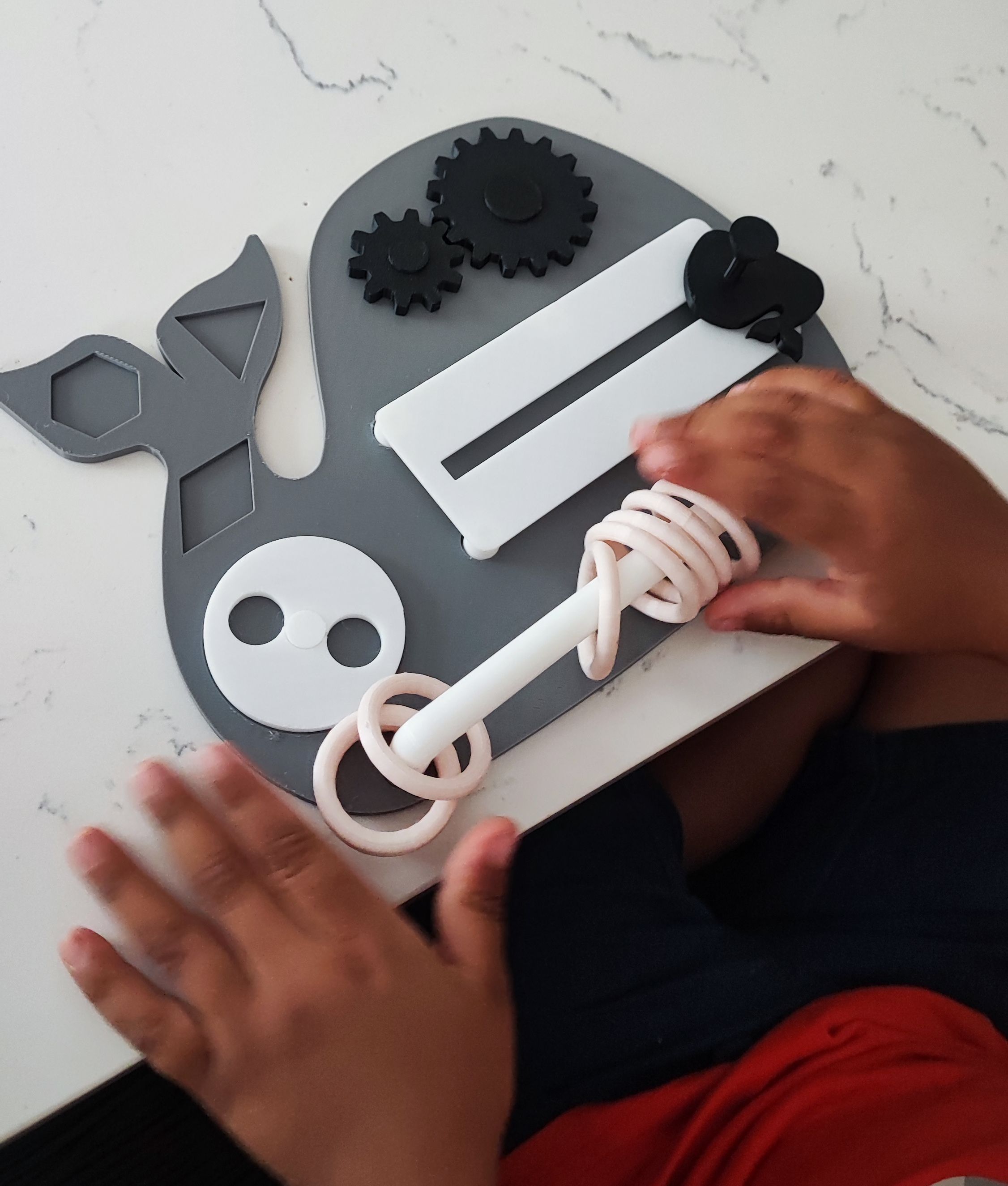 Whale shaped busy board / fidget board by dbw_dad | Download free STL ...