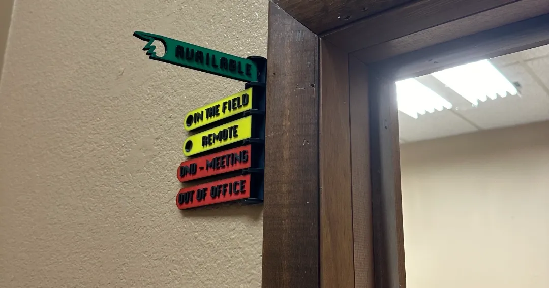 Office Status Door Flags by Okietronics | Download free STL model ...