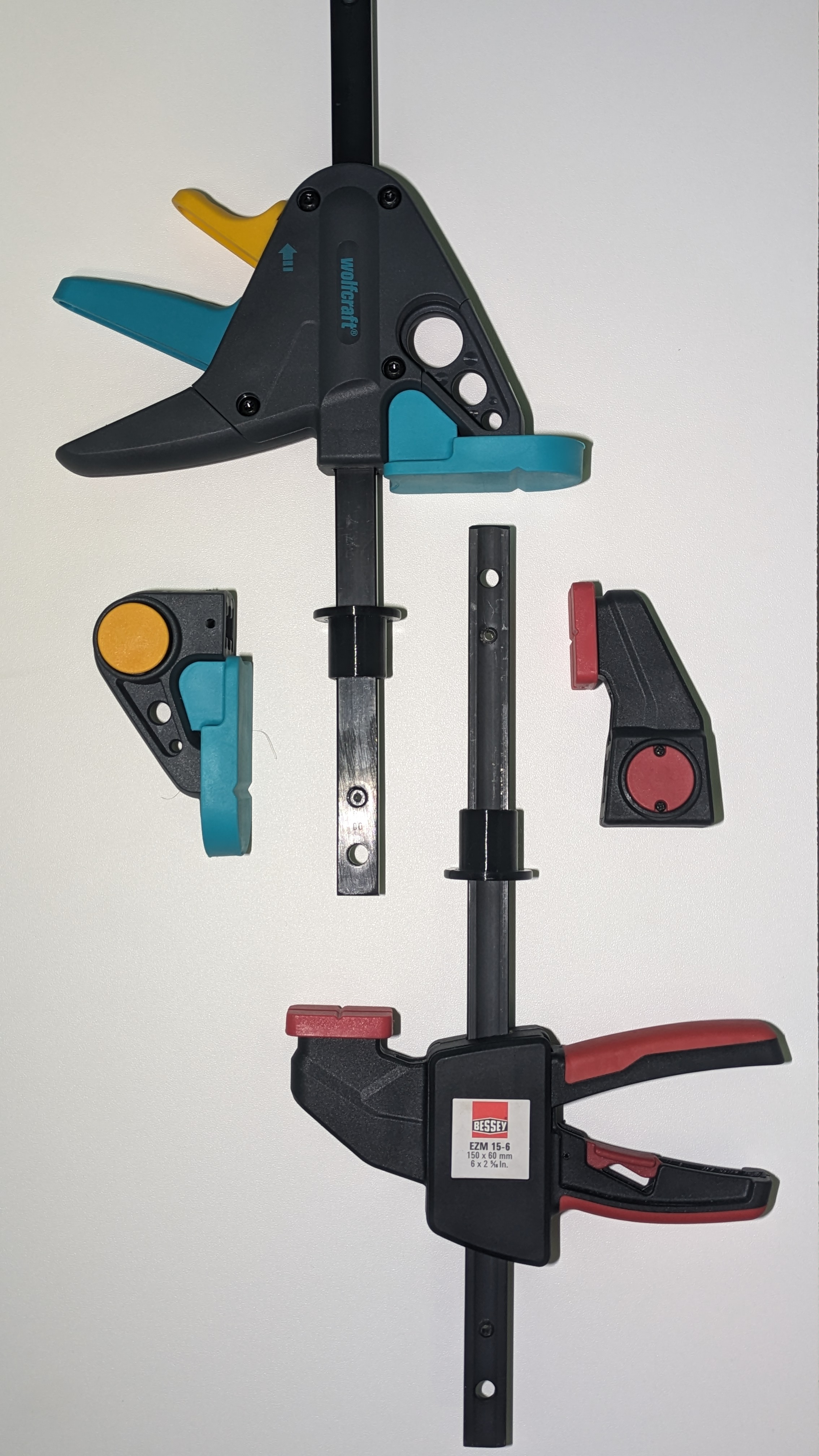 Fast and Screwless Bessey and Wolfcraft One-Hand Clamp to Workbench ...