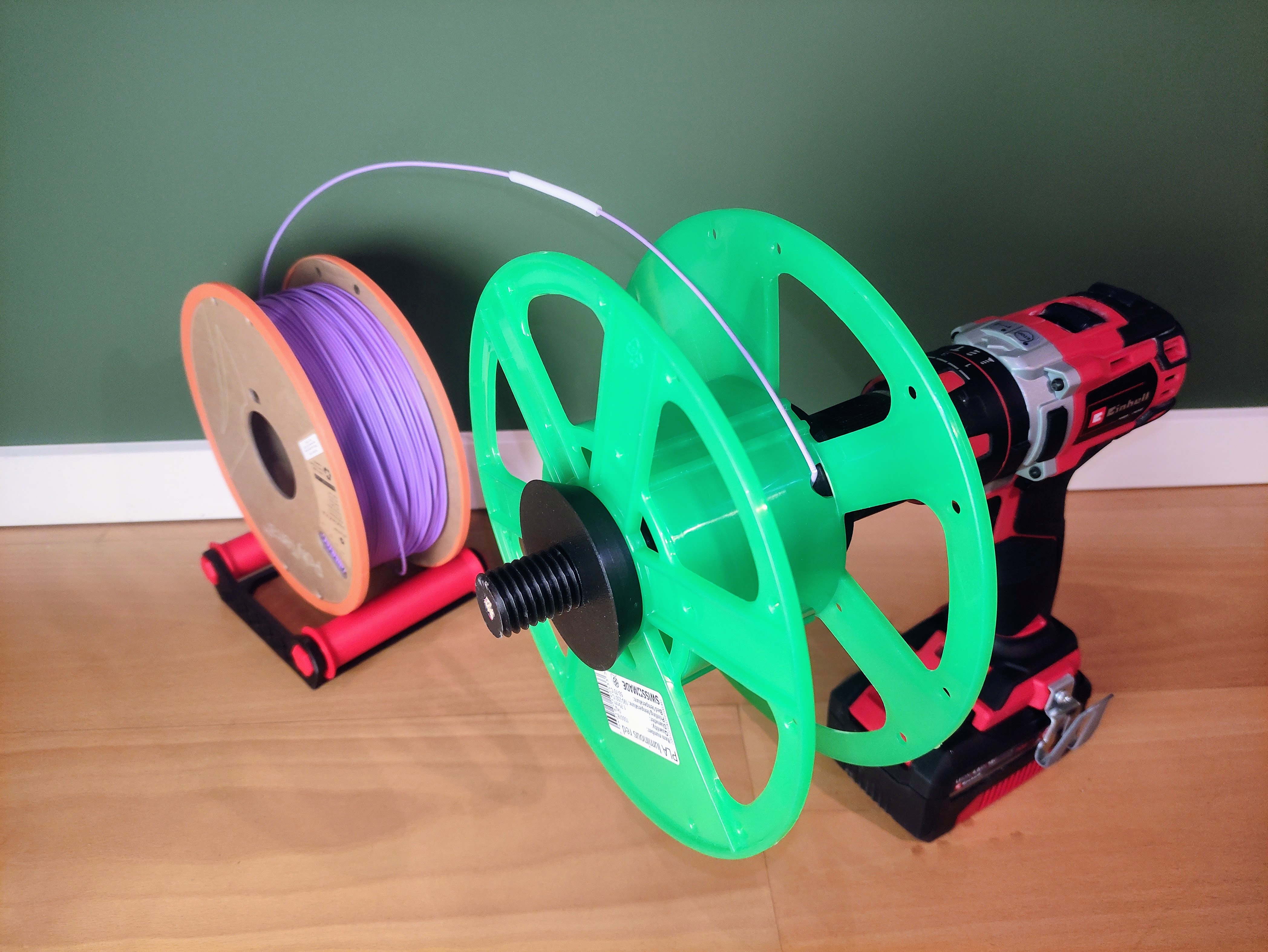 Simple Filament Respooler For Drill by Timon | Download free STL model ...