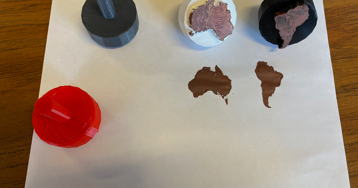 Continents Stamps by mrmakerspace | Download free STL model ...