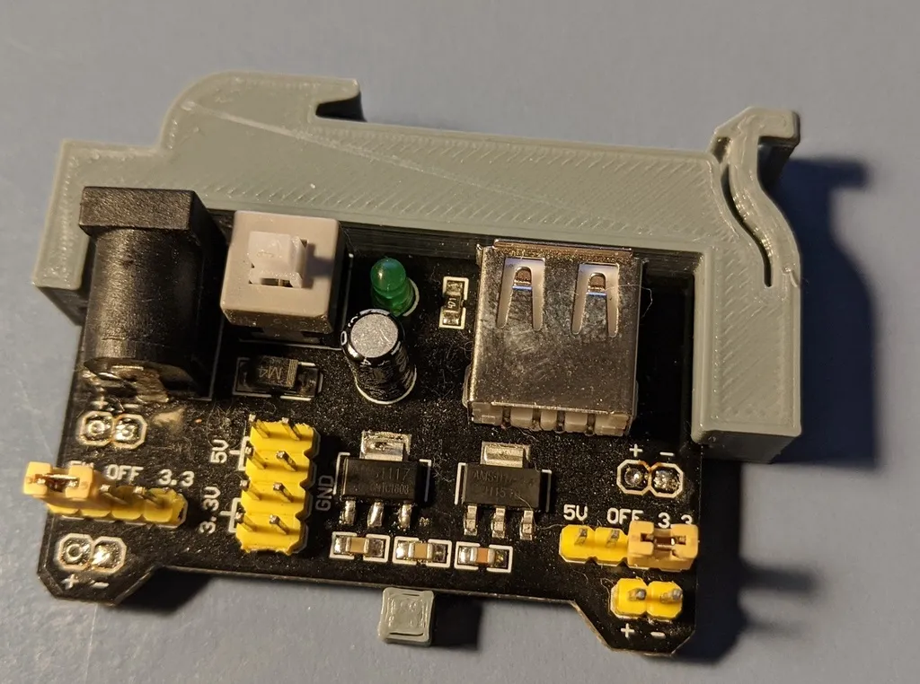 MB102 Breadboard Power Supply Module DIN clip by Marek | Download free ...