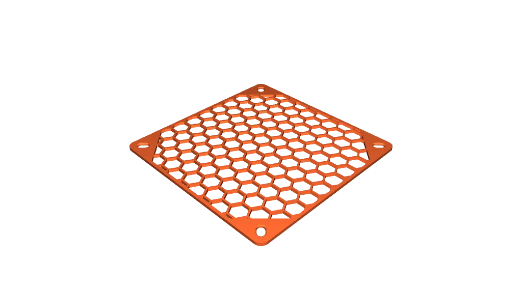 Hexagon Fan Grill 120mm by hobbes409 | Download free STL model ...
