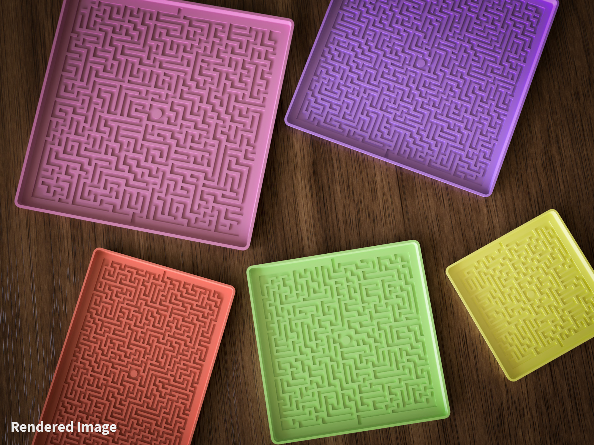 Tray with Labyrinth Pattern in Various Sizes by Lucky Resistor ...