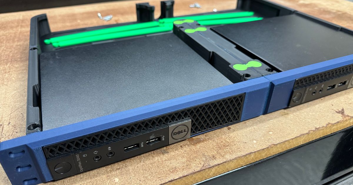 Dell Micro PC 1U Rack Mount by Turaj Pilehvar | Download free STL model ...