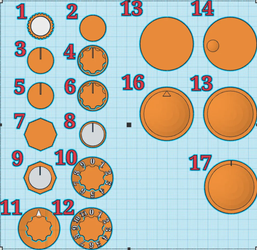 Assorted Knobs by tony | Download free STL model | Printables.com