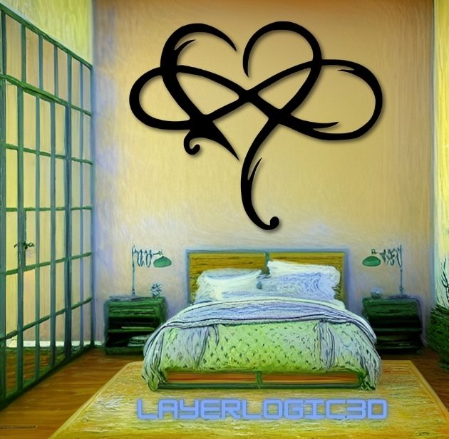 Infinity Heart Wall Art by LayerLogic3D | Download free STL model ...