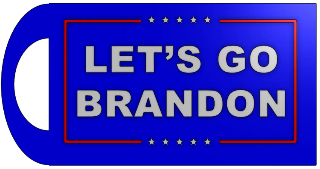 Let's Go Brandon Keychain by Gjoopa | Download free STL model ...