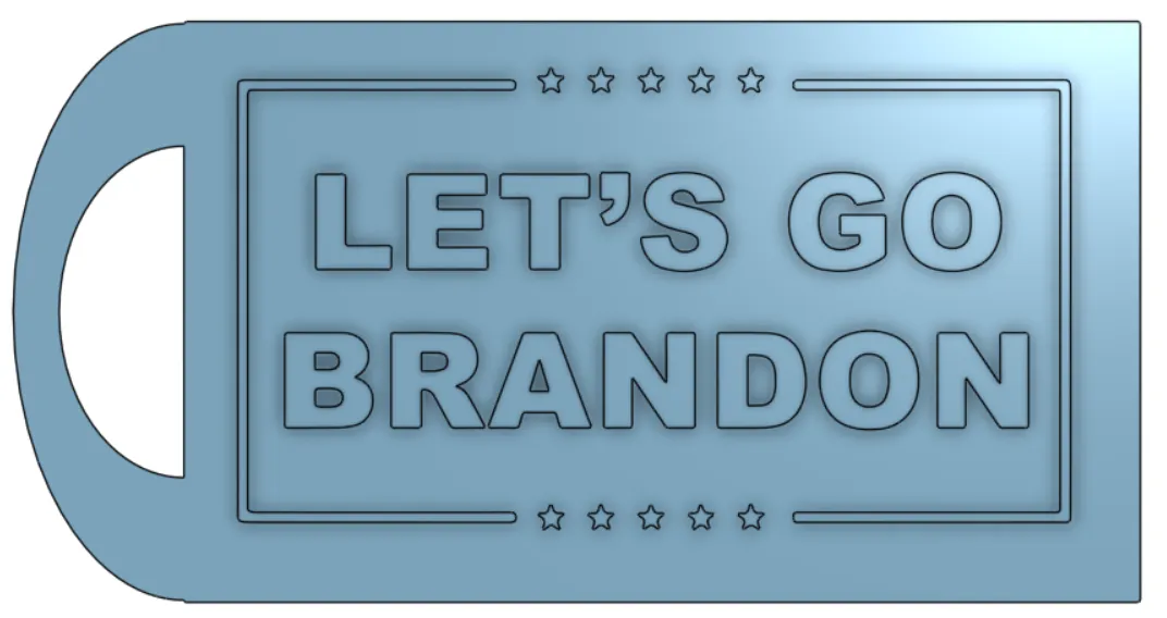 Let's Go Brandon Keychain by Gjoopa | Download free STL model ...