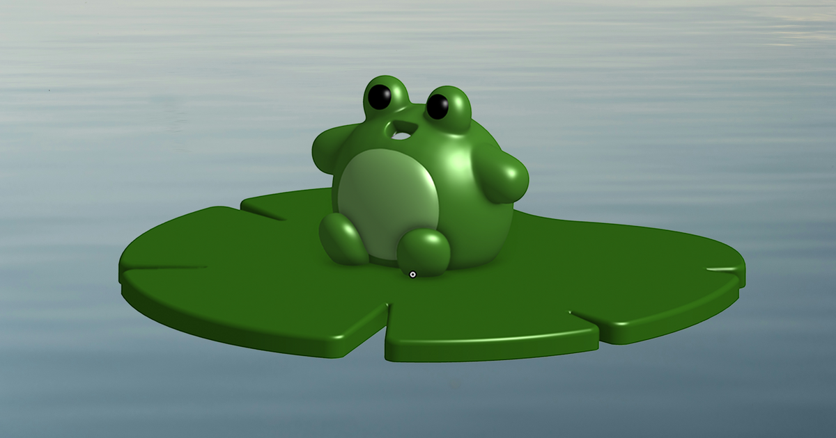 Floating Frog and Lilypad! by Bryn Parish | Download free STL model ...
