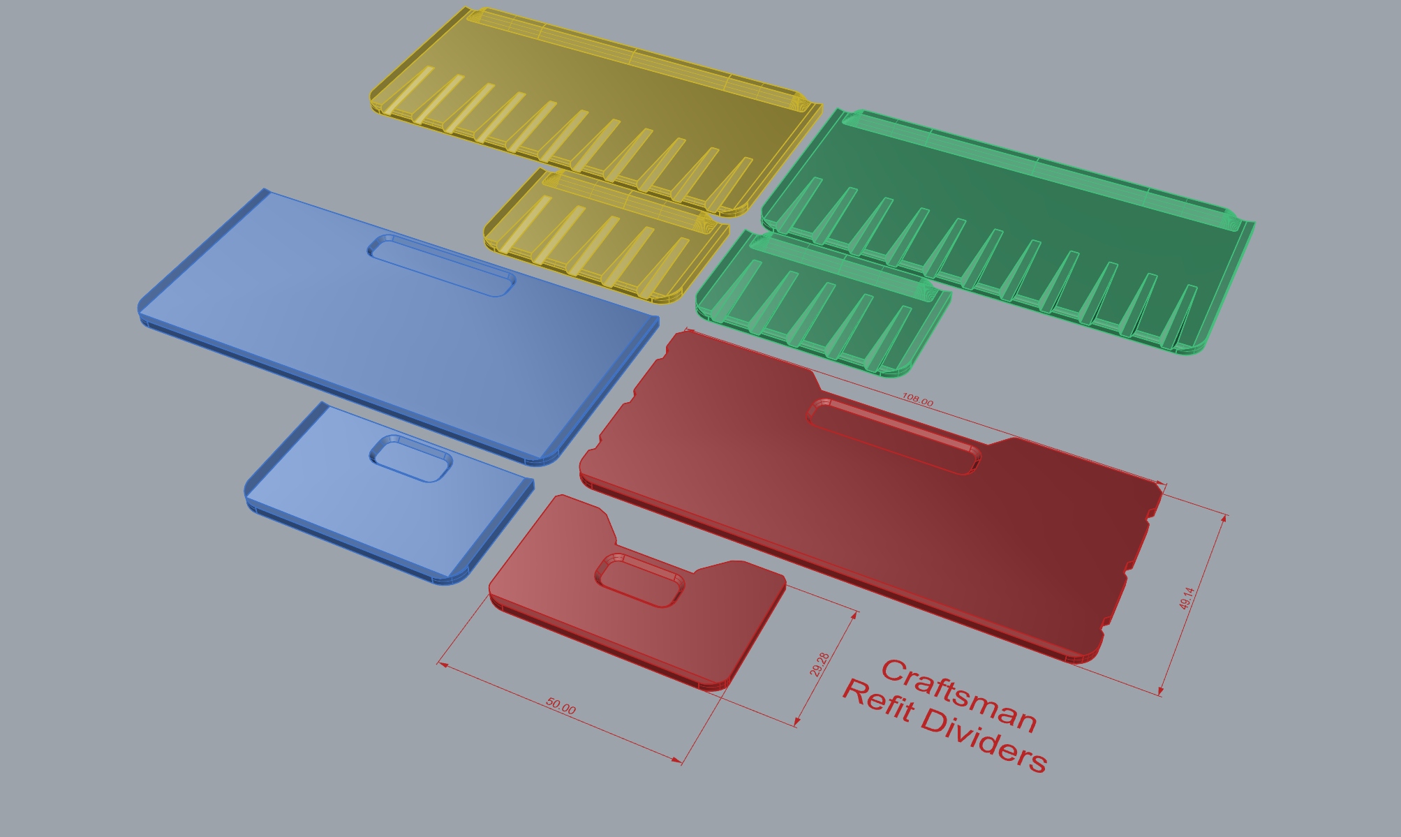 Craftsman Drawer Dividers by Ubermeisters | Download free STL model ...
