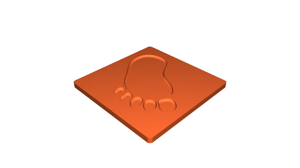 Sasquatch Footprint Coaster by Grossmiller | Download free STL model ...