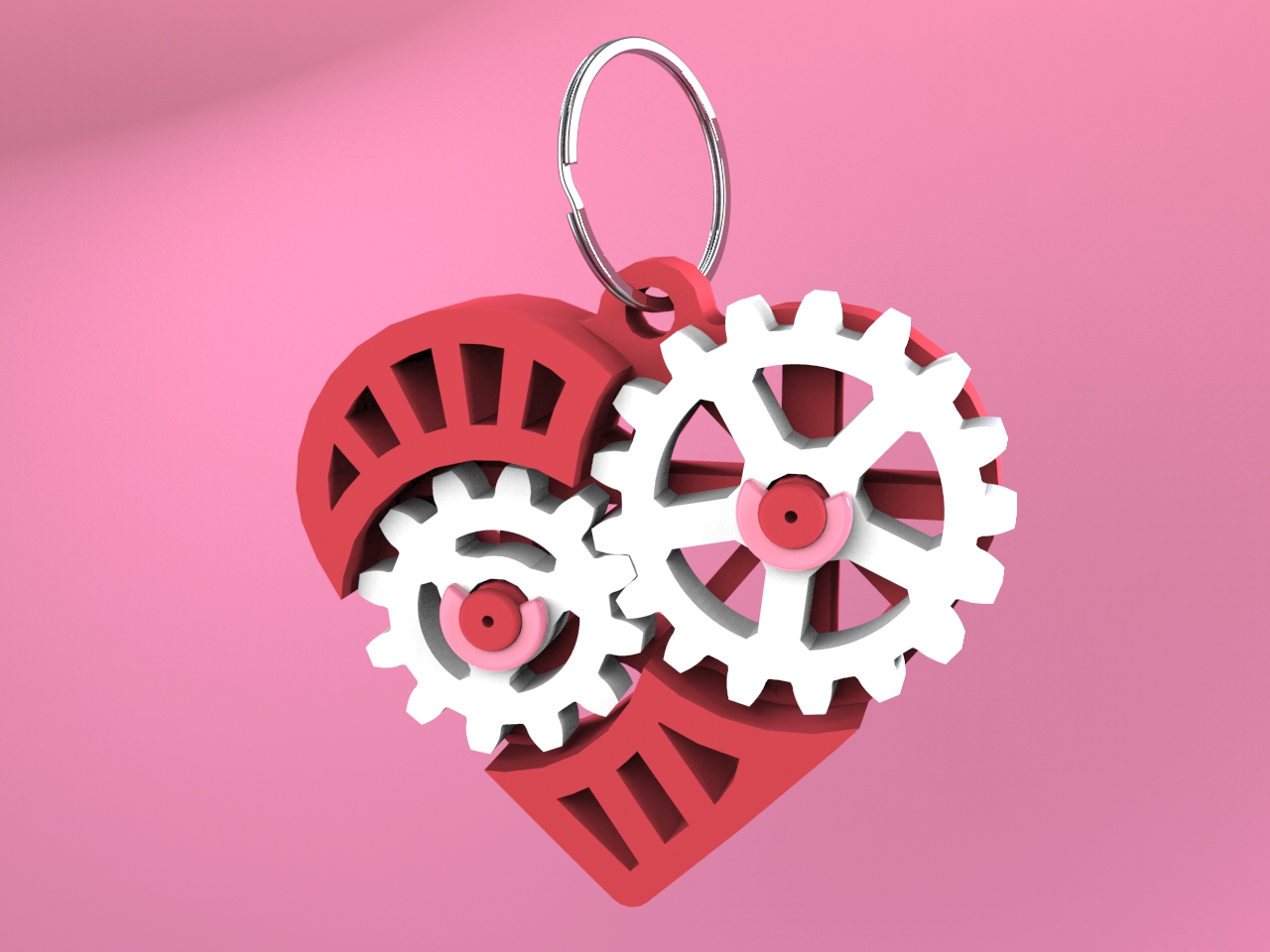 Heart gear Keychain and fidget toy V2 by Spike Mix | Download free STL ...
