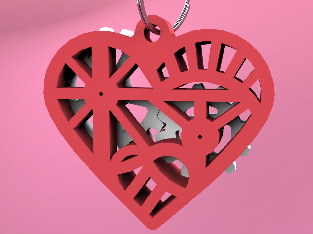 Heart gear Keychain and fidget toy V2 by Spike Mix | Download free STL ...