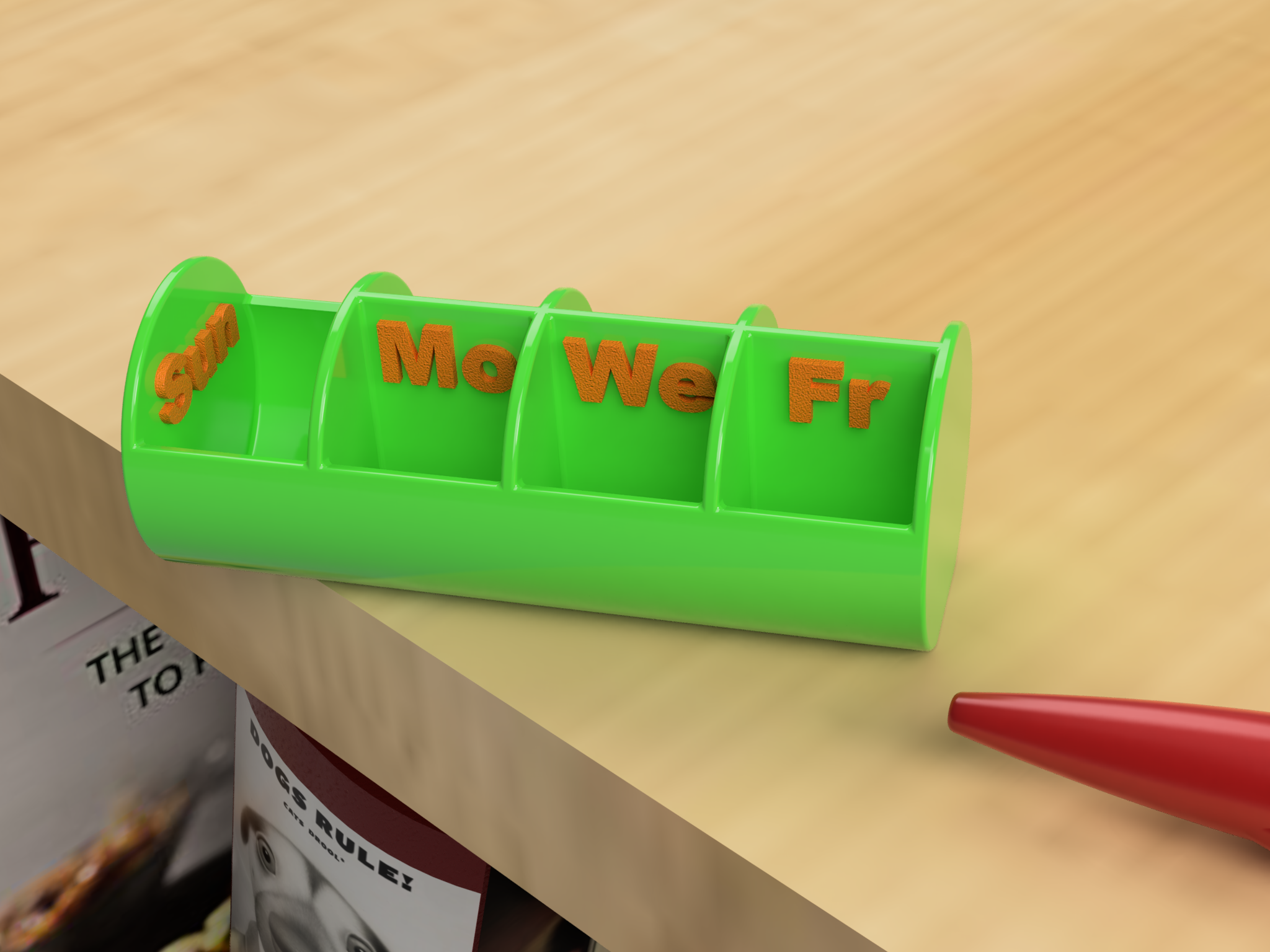 Pill bottle divider with day labels by Joe | Download free STL model ...