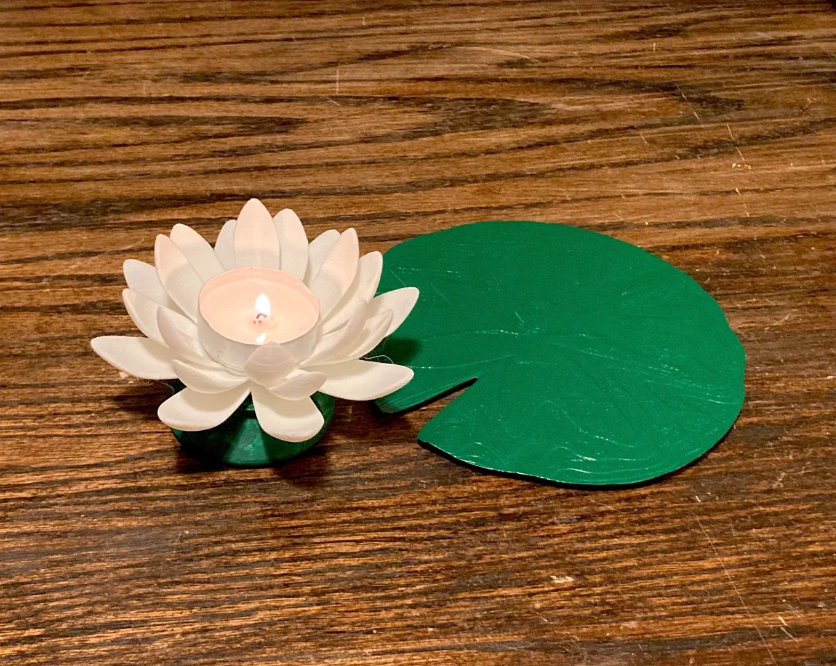 Lotus Flower Tea Light by yury.dz | Download free STL model ...