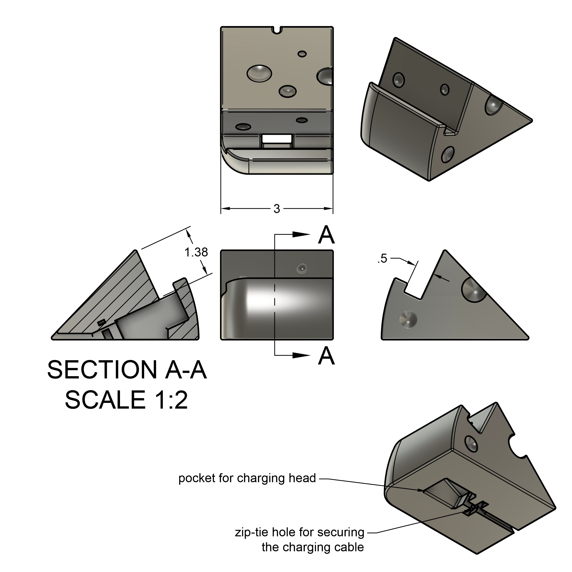 Cheese Phone Charger by koos42 | Download free STL model | Printables.com