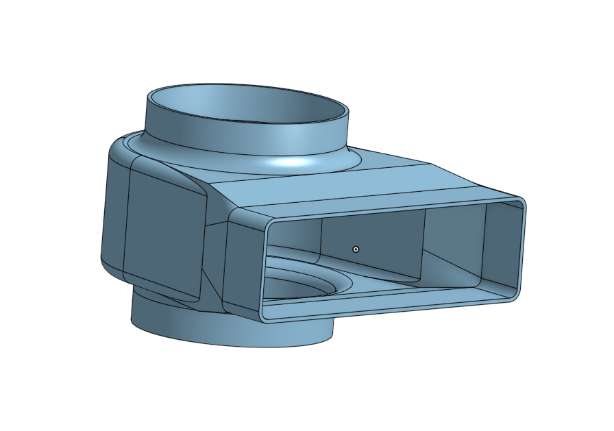 vents adapter - 204x60 to double 125mm by EFER | Printables Store
