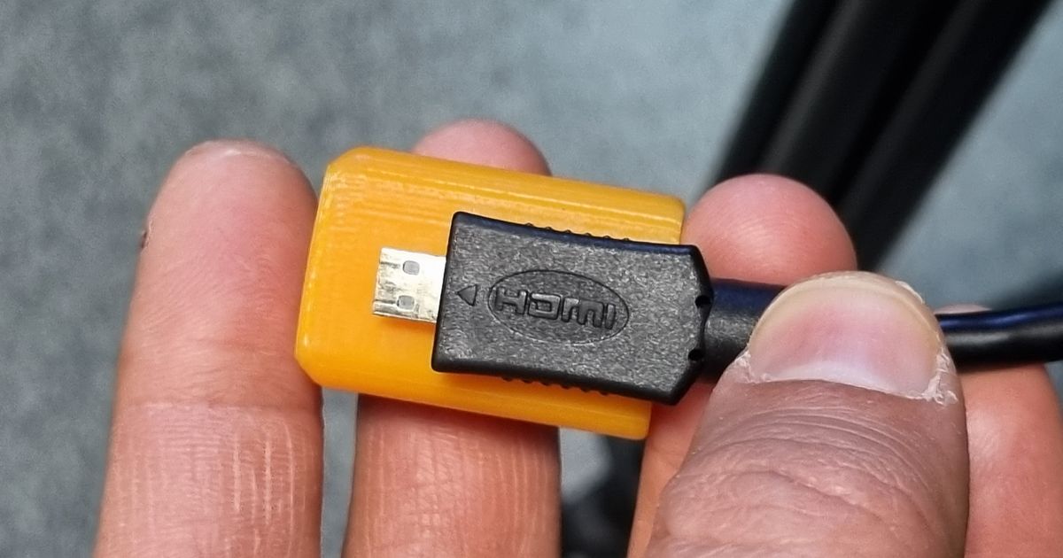 Micro-hdmi connector protection by Sica | Download free STL model ...