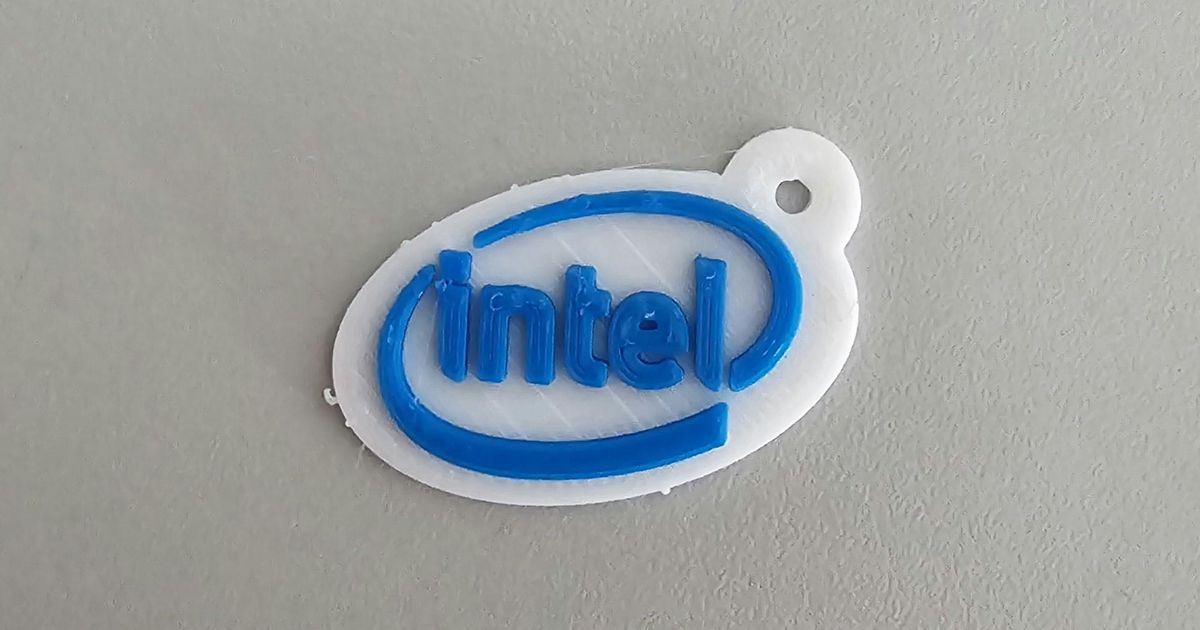 Intel logo and keychain by Yizzus | Download free STL model ...