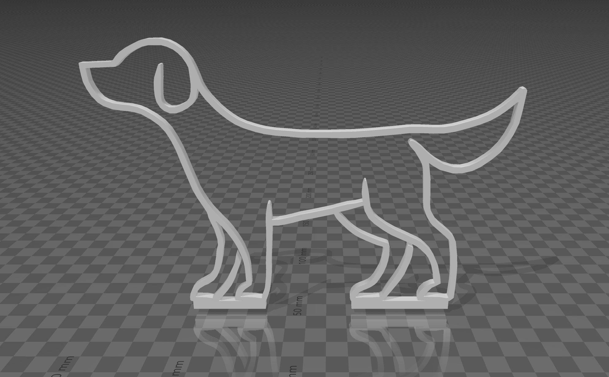2D Dog Statue by Sakudo Saro | Download free STL model | Printables.com