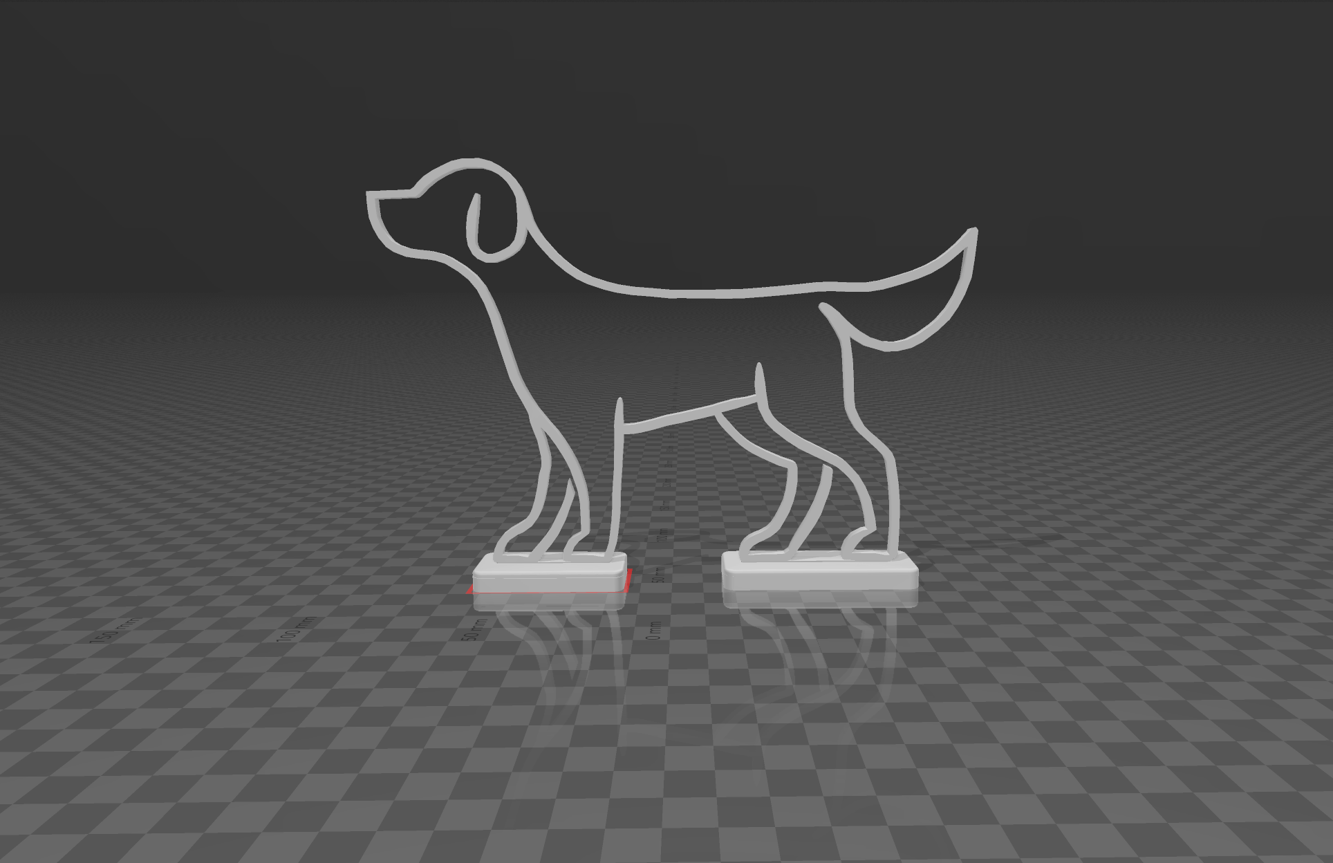 2D Dog Statue by Sakudo Saro | Download free STL model | Printables.com