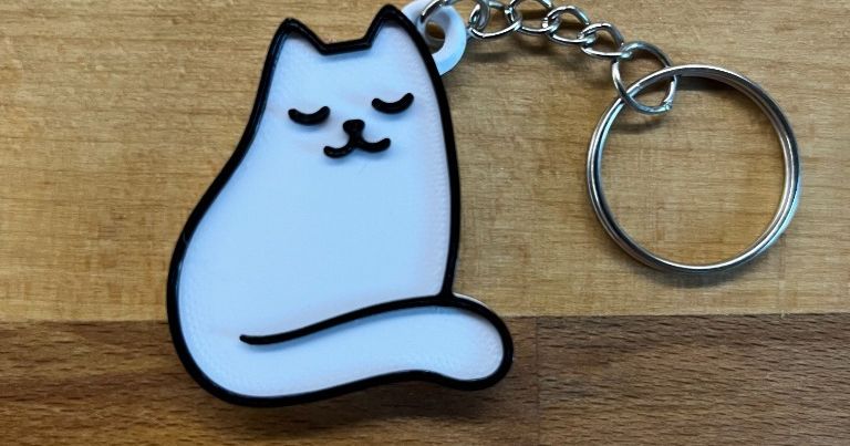 Siting Cat Keychain by BORO | Download free STL model | Printables.com