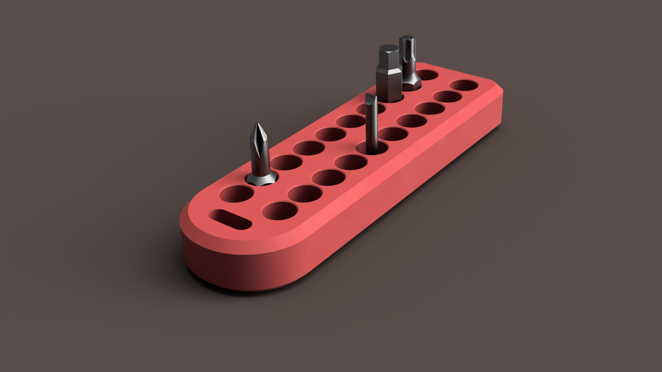 Screwdriver bit holder for 20 bits with slipcover. by Elothan ...