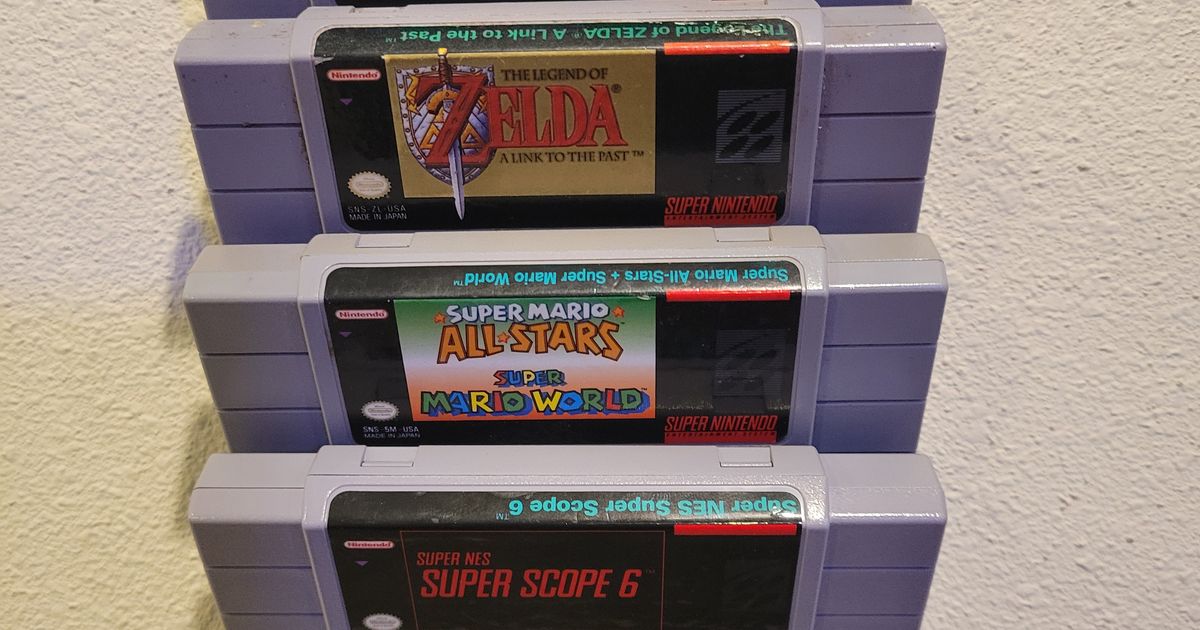 Modular Super Nintendo (SNES) Cartridges Wall Mount by Shabubu ...