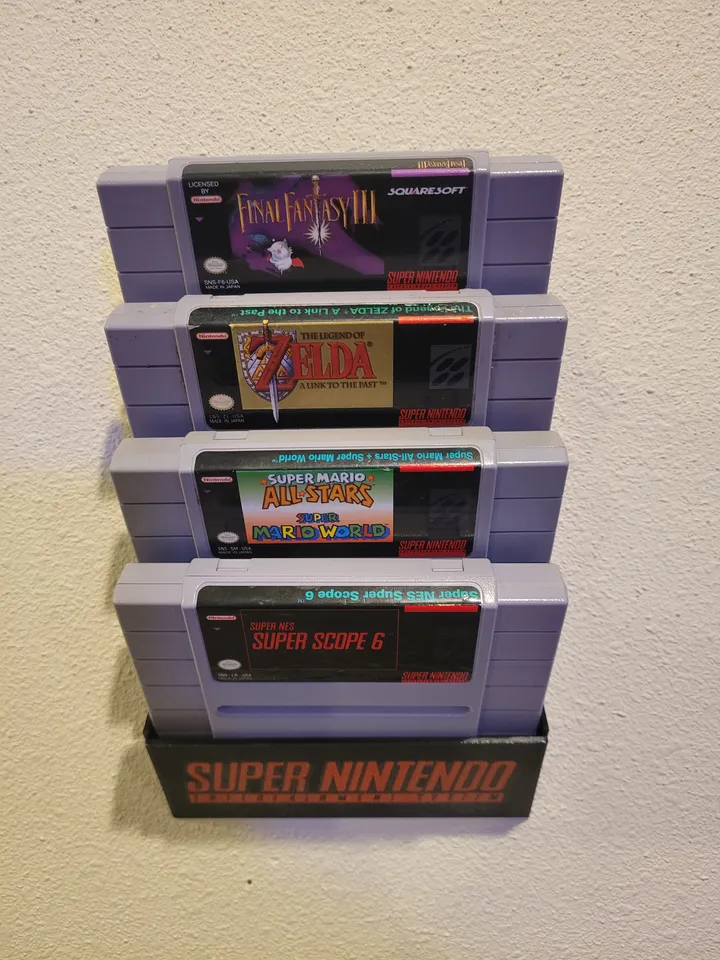 Modular Super Nintendo (SNES) Cartridges Wall Mount by Shabubu ...