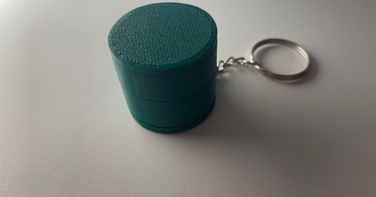Pill box keychain middle for infinite stacking (big) by jimmylover ...