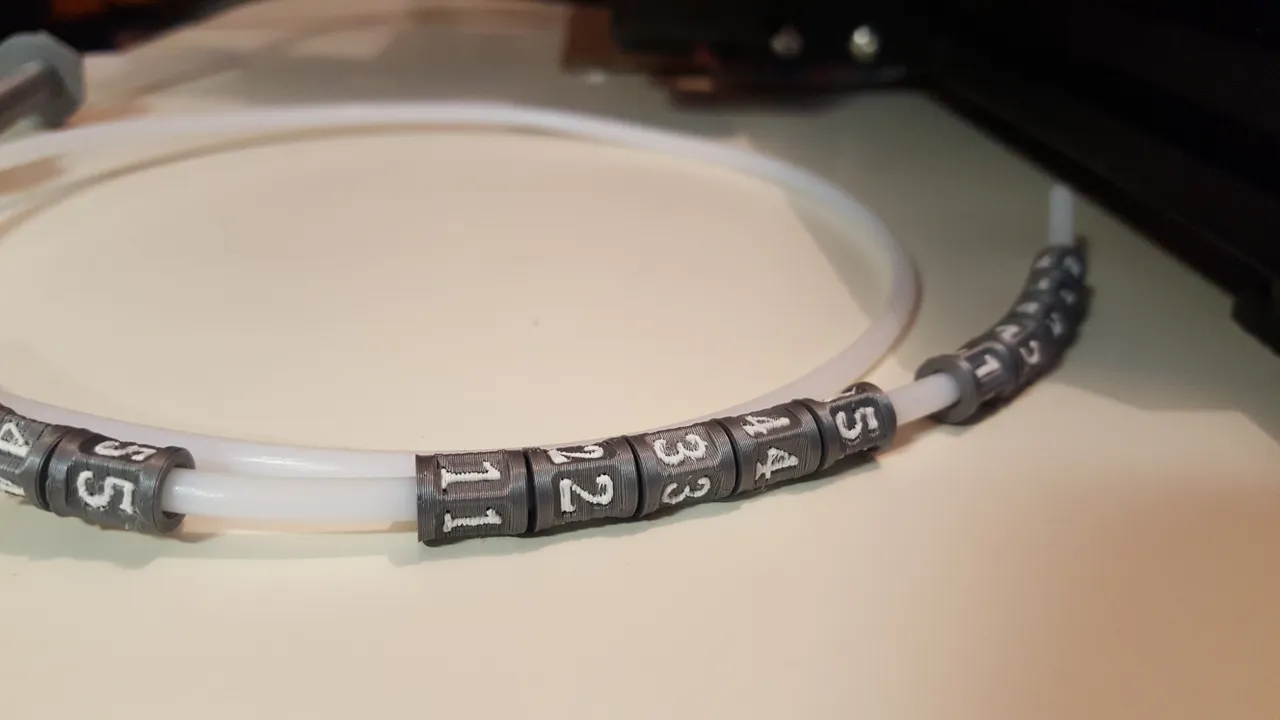 Numbered PTFE Beads by Obi | Download free STL model | Printables.com