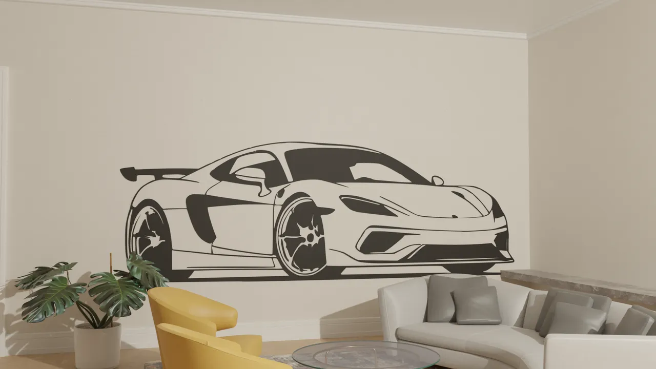Super Car Wall Art 2d by Squirrelsoft-py | Download free STL model ...