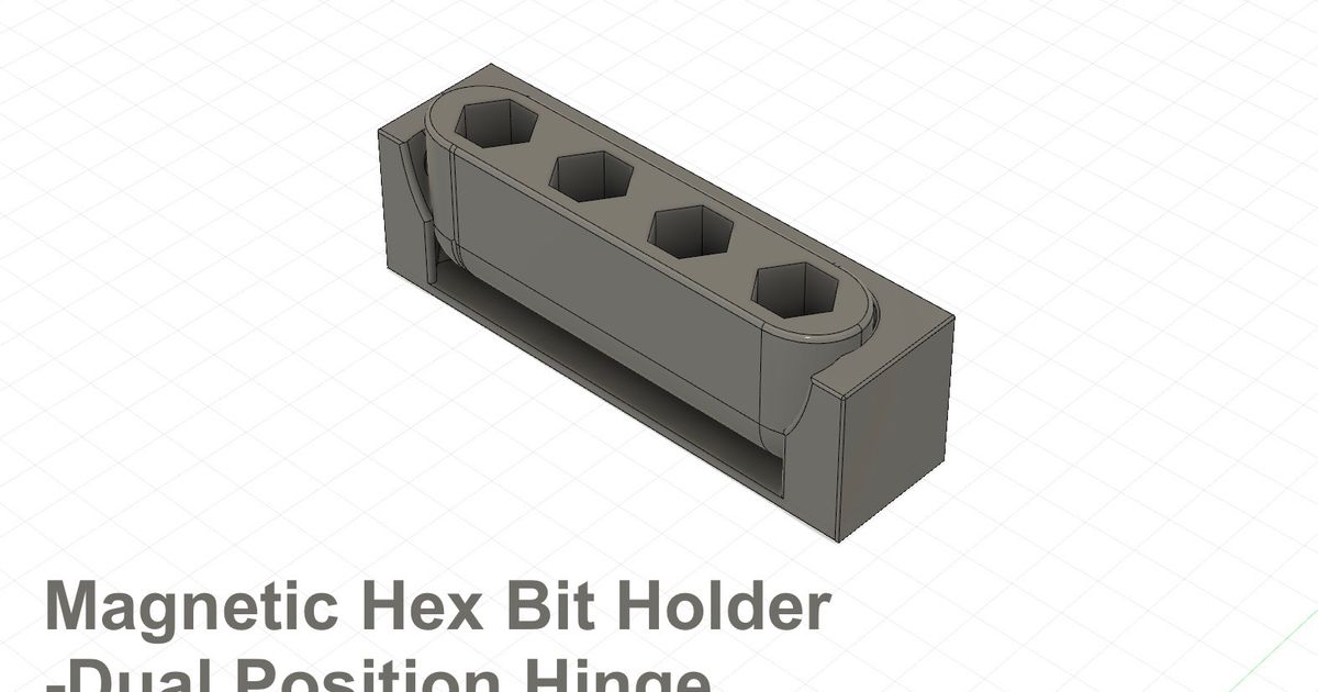 Hinged Magnetic Hex Bit Holder by YK2B | Download free STL model | Printables.com