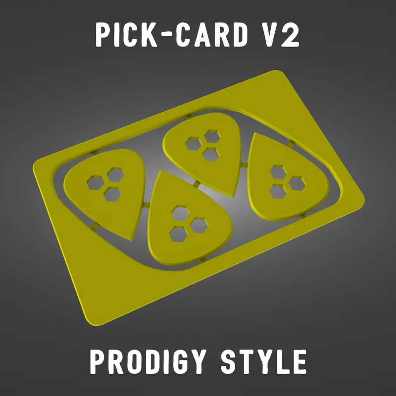 PICK-CARD - Snap Out Guitar Picks - Card Kit by JW Designs - MakerWorld
