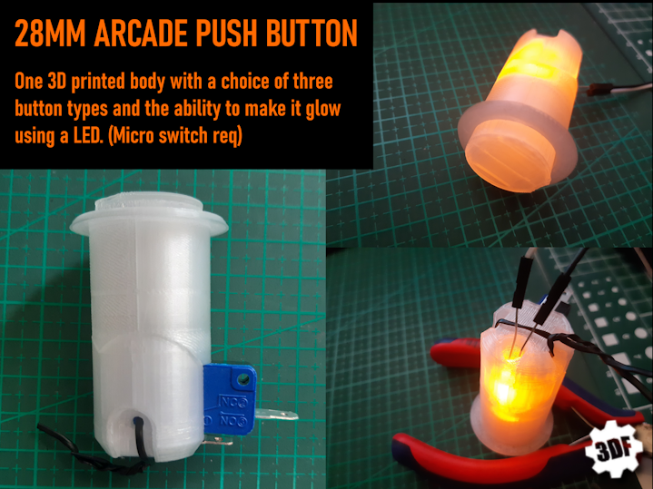 28mm Arcade Push Button por 3DFreeman | Descargar modelo STL gratuito ...