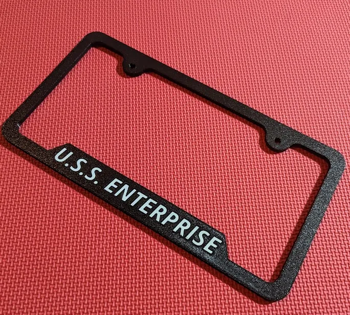 License plate frame by Anderson1701a | Download free STL model ...