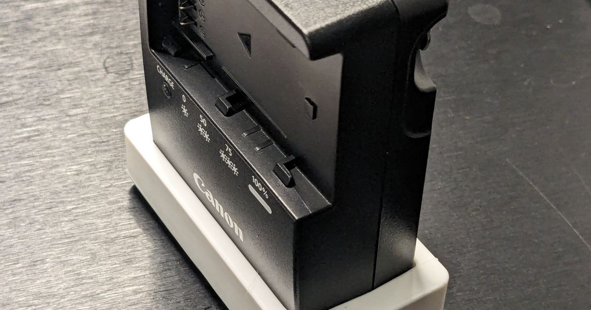 Canon LC-E6 battery Charger Gridfinity 2x1 by Bren | Download free STL ...