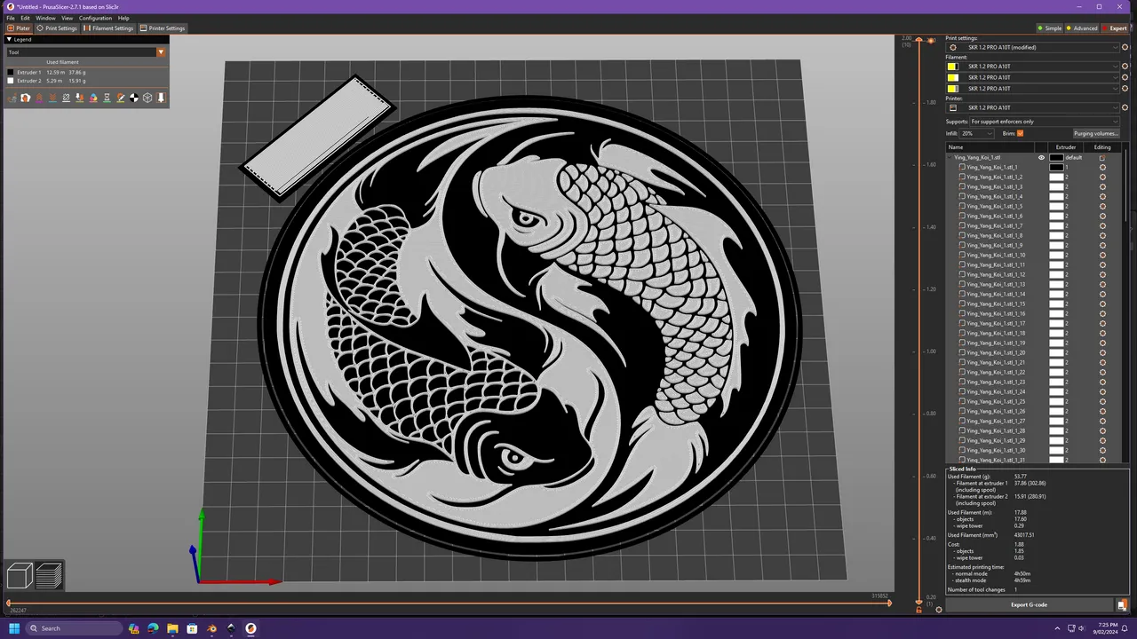 Koi Yin Yang by Clod Stomper Productions | Download free STL model ...