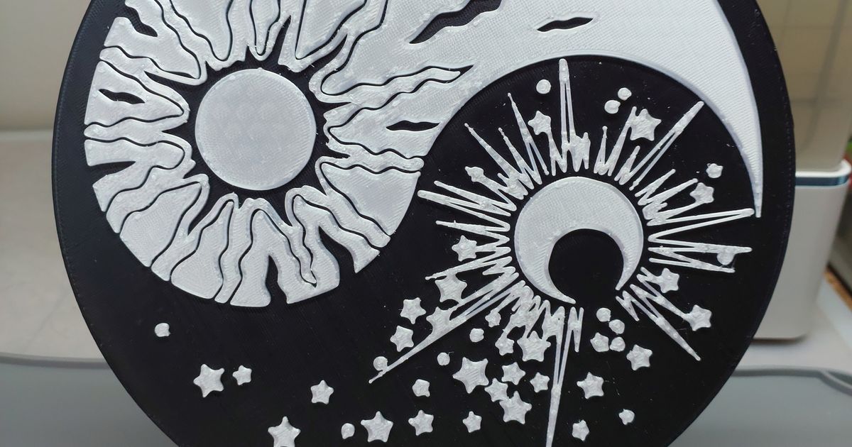 Yin Yang Sun & Moon 2 by Clod Stomper Productions | Download free STL ...