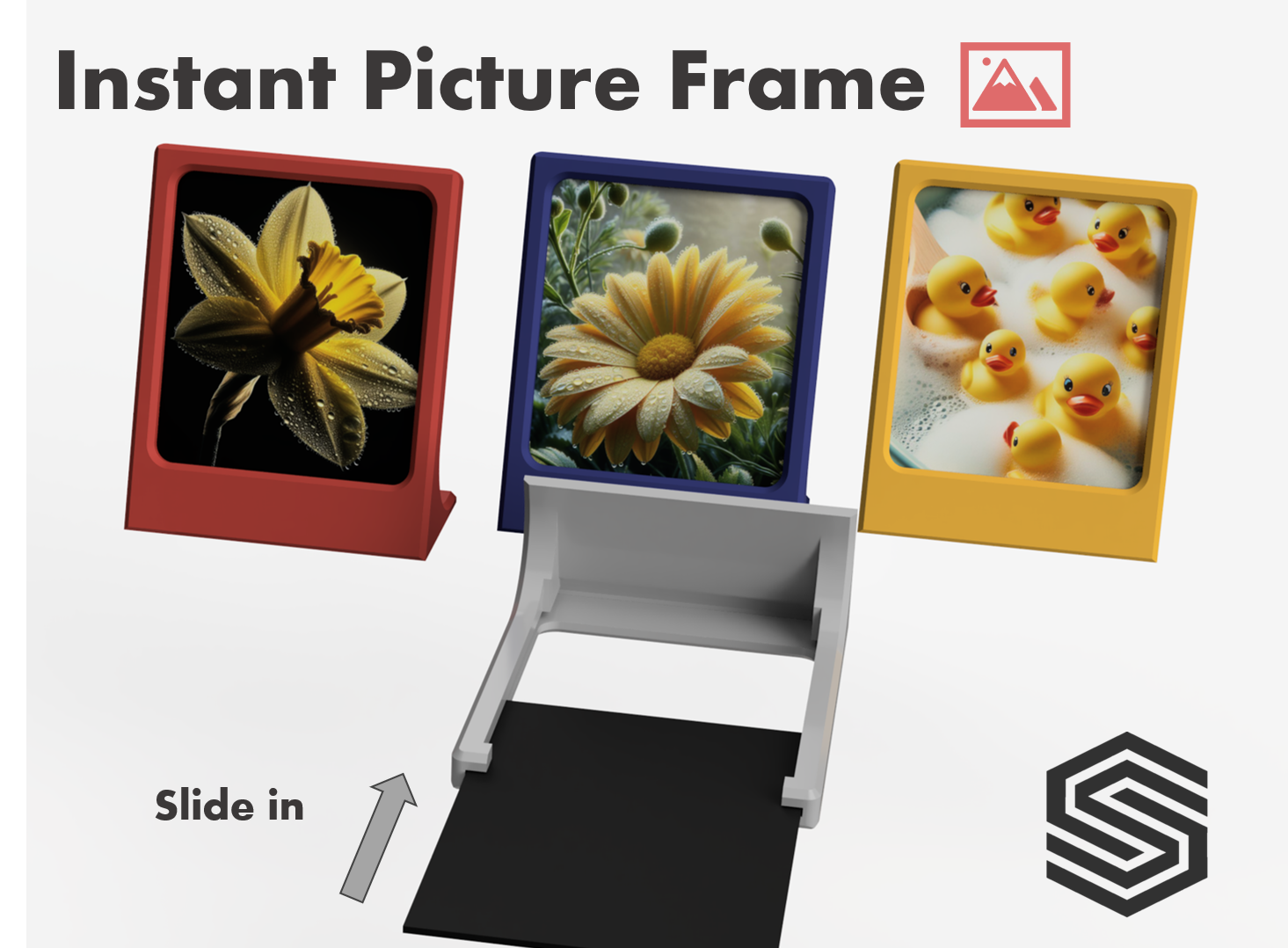 Photo Stands for Instant pictures (Wall-mount or Standing) - 3 designs ...