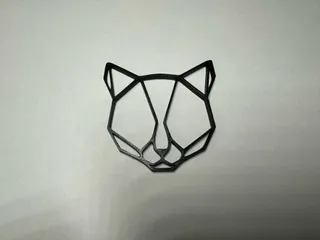 Geometric Cat Face by 3DPrintable | Download free STL model ...